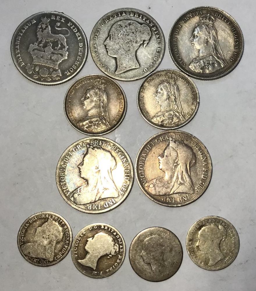 Collection of George IV & Victorian Silver Coins.