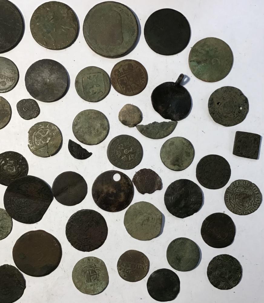 Collection of Medieval to 17th Century token coins & Jettons.