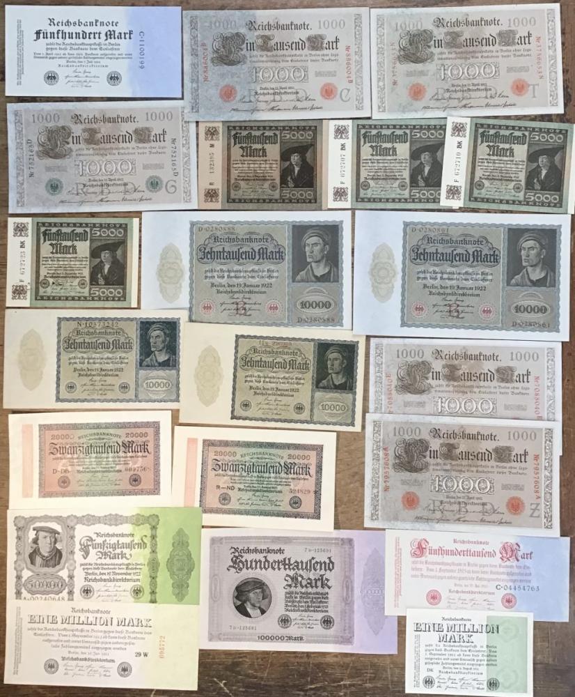 Large Collection of German Banknotes. See all pictures for details.