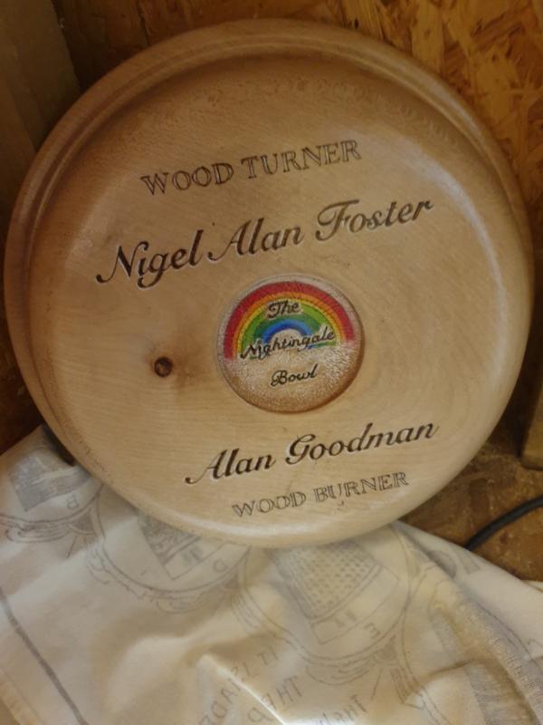 Donated by Nigel Foster - A handmade Florence Nightingale bowl.