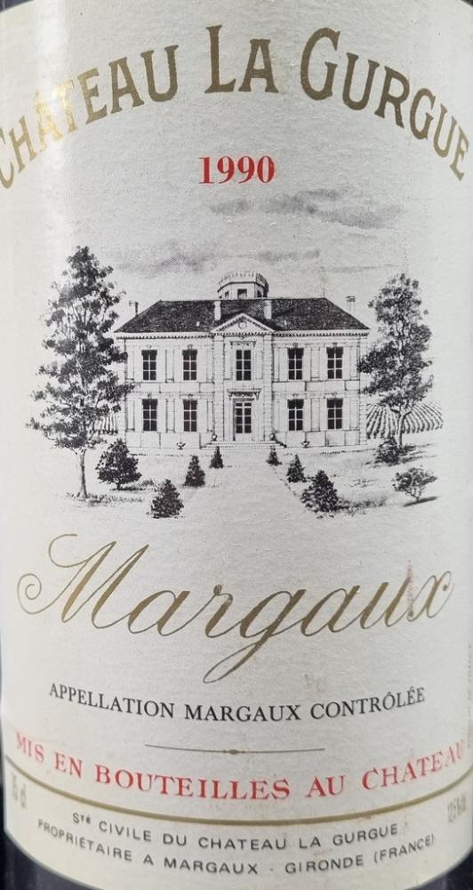 7 Bottles Chateau La Gurgue 1990 Margaux
