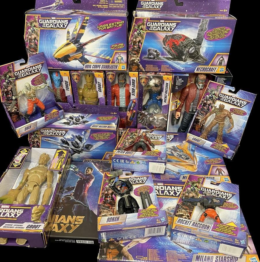 Collection of 16 Hasbro Guardians of the Galaxy Marvel figure ...