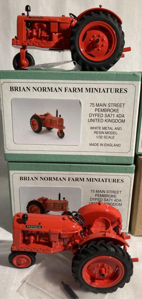 Tractors: A collection of eight boxed white metal and resin 1/32 scale ...
