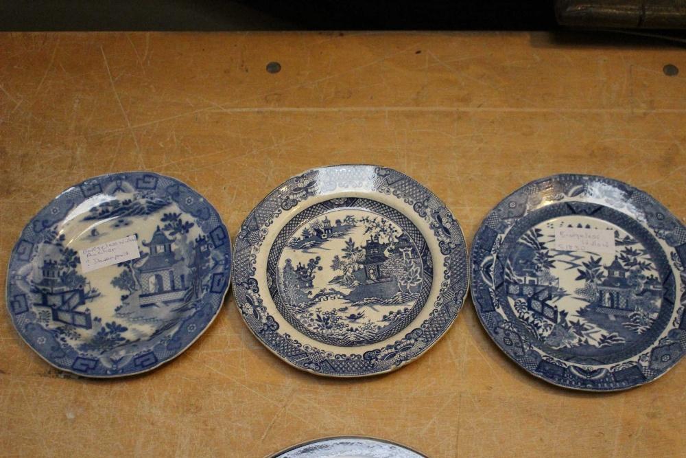 An early 19th Spode stone china blue and white soup bowl, printed in ...