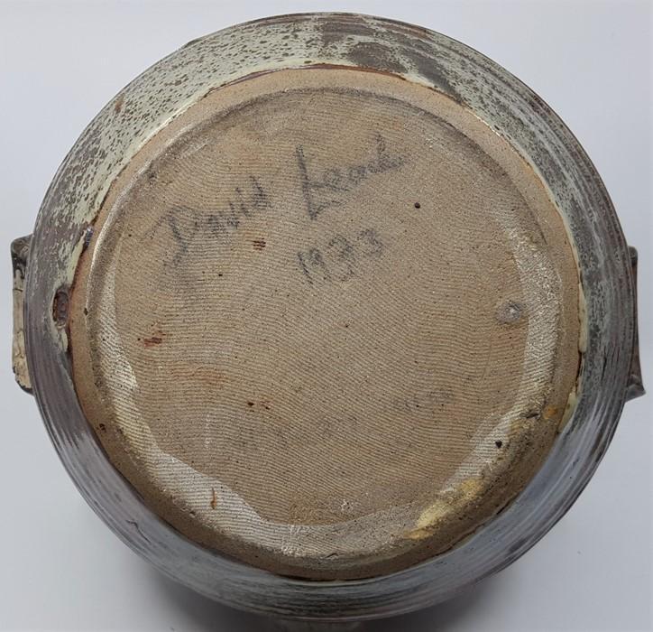 A large David Leach storage jar and cover, 14 inches high, seal marks ...