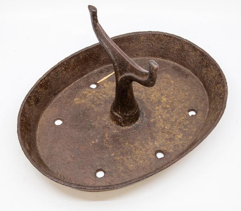 A late Victorian/Edwardian cast iron boot scraper, the 'Y' form scraper ...