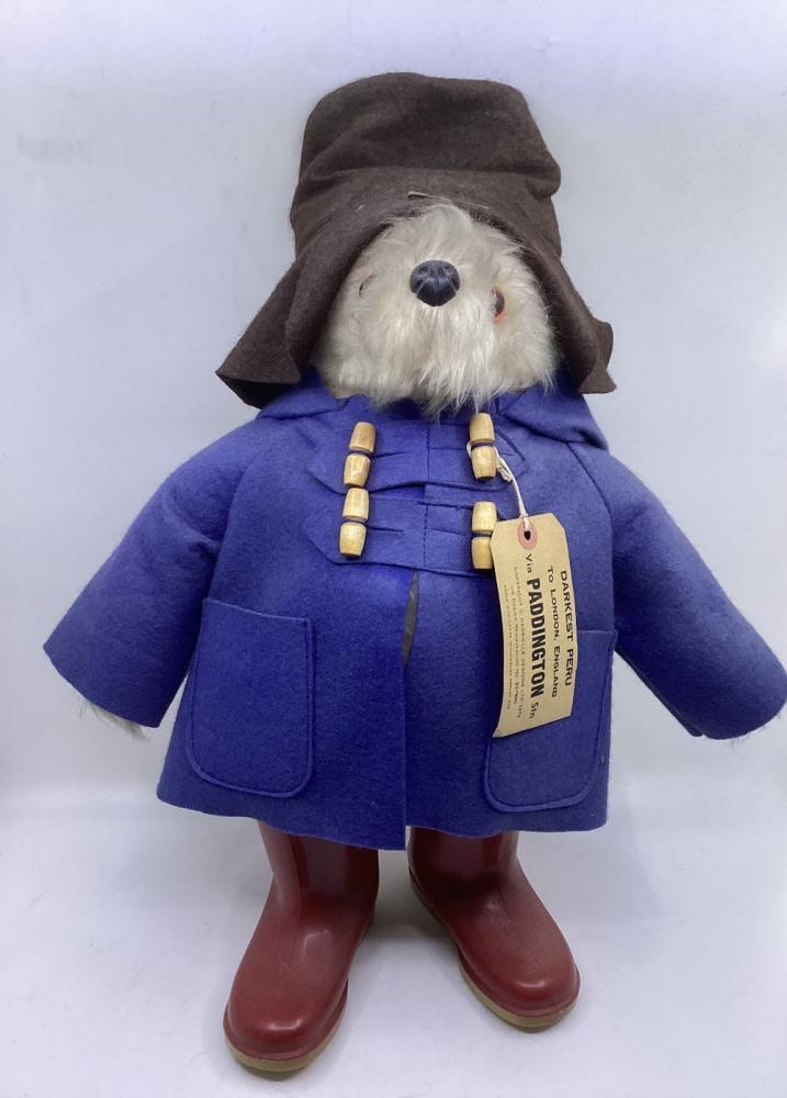 Paddington Bear toy teddy bear 19” tall - early Clarkson Model in Blue ...