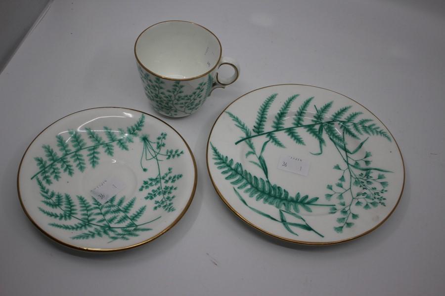 A 19th Century Grainger & Co set comprising cup, saucer and plate ...