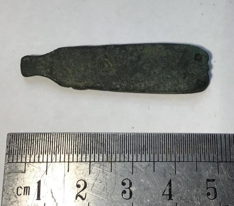 Anglo-Saxon copper-alloy strap-end, Circa 9th century. A large example ...