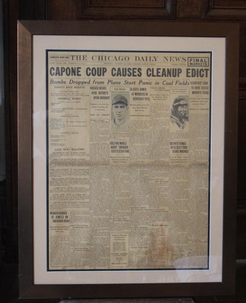 An Original 1930 Chicago Daily News Newspaper Front page Detailing the ...