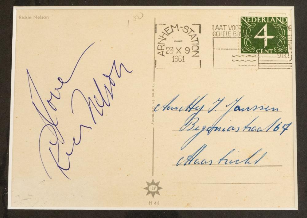 Ricky Nelson Mounted Black and White picture / Fan Club photo with a ...