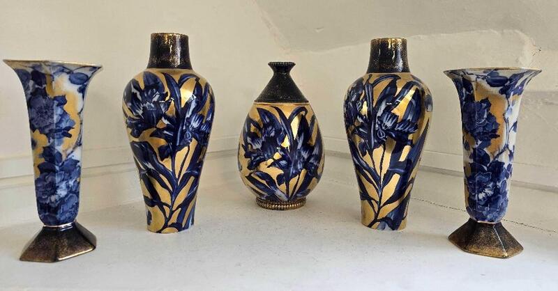 A collection of 5 rare Art Nouveau Phoenix Ware - Thomas Forester & Son ...