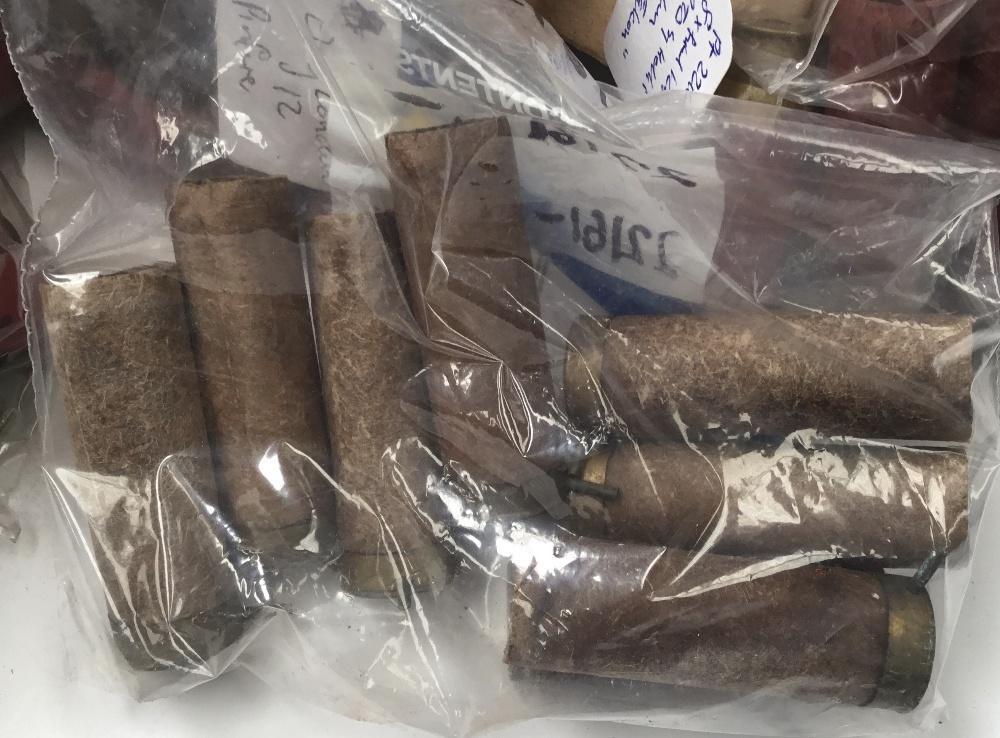 Selection of collectable fired classic paper case shotgun cartridges ...