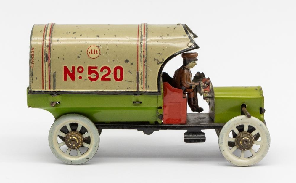 Johann Distler: An early 20th century, lithographed tinplate penny toy ...