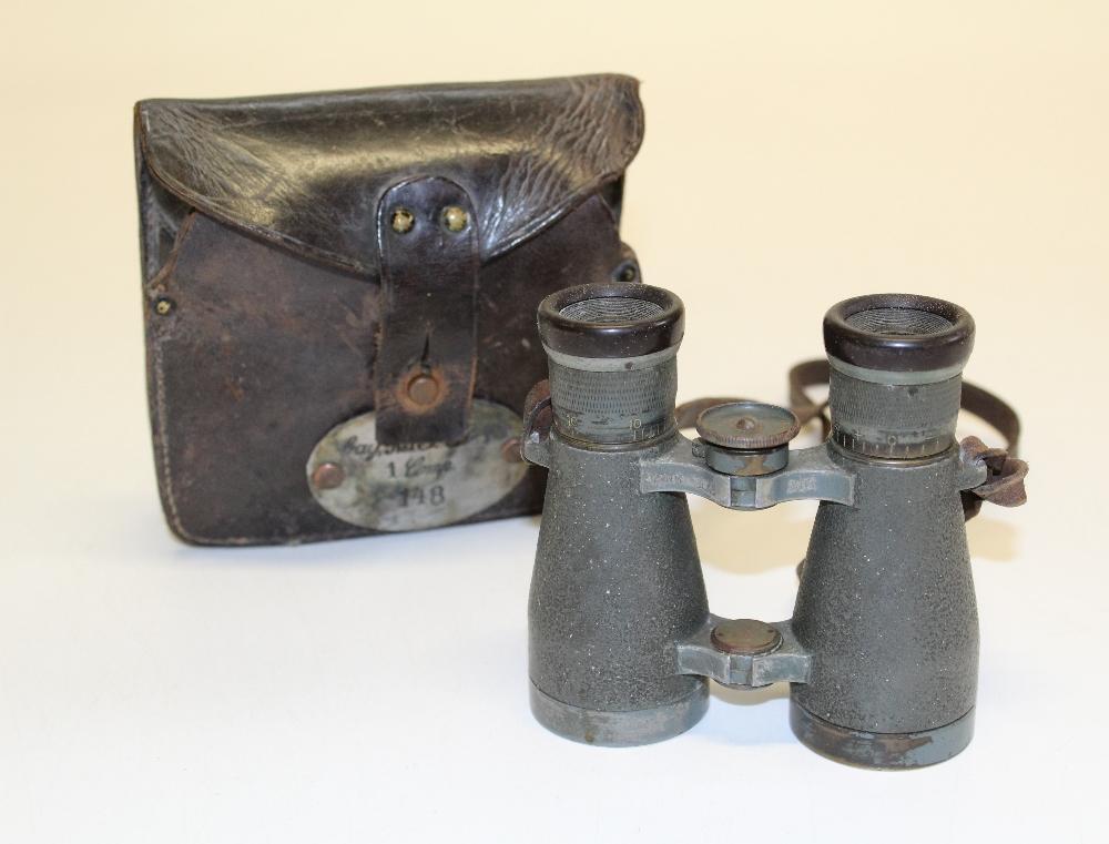 A cased pair of German Officer's WWI field glasses