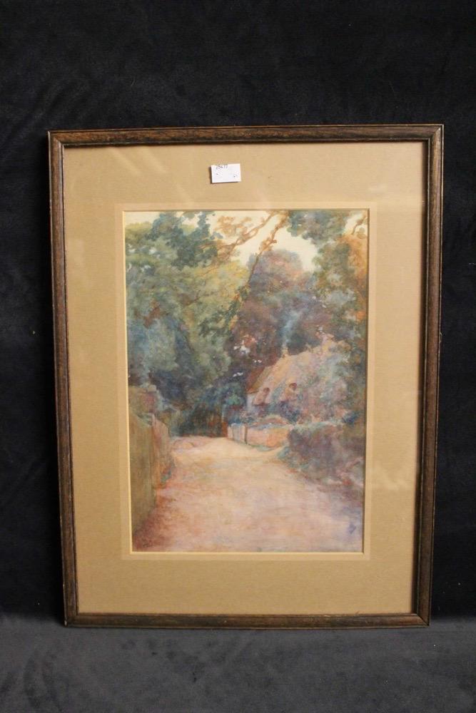 A 19th century Watercolour landscape Painting Essex Cottage by Renowned ...