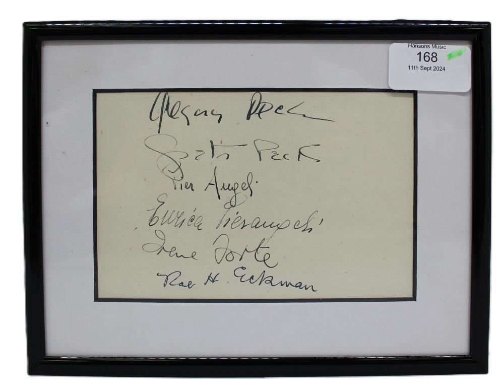 Signed Rare memorabilia - Possibly a signed dinner menue from the 1950 ...