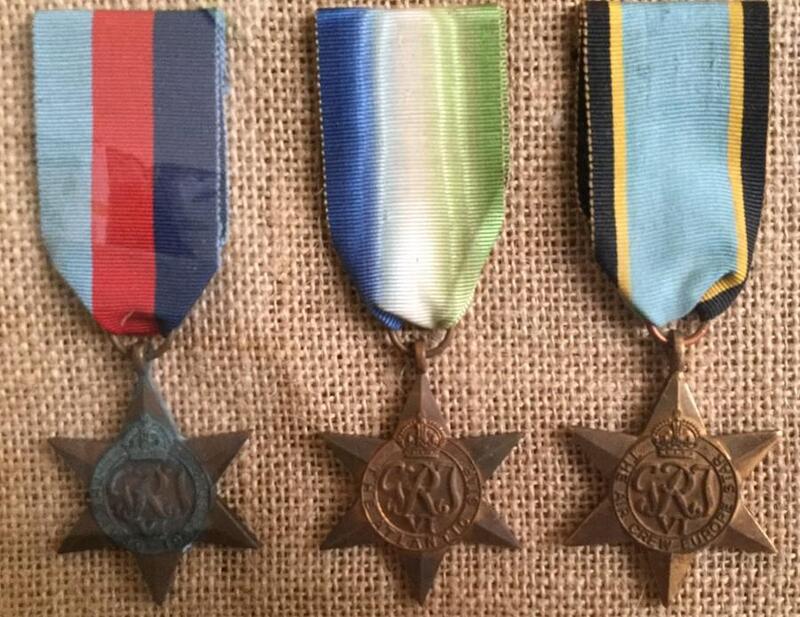 WW2 British Campaign, medals in a framed mount to include: 1939-45 Star ...