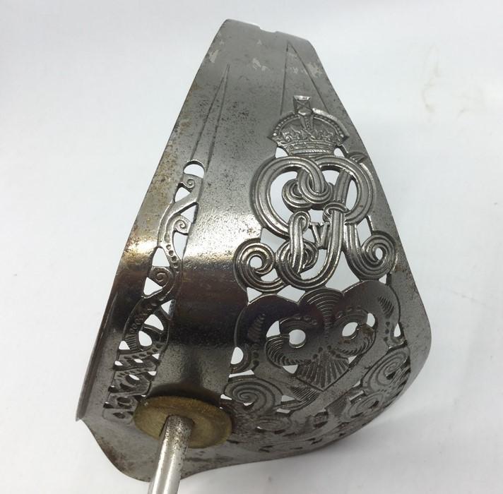 WW1 British Army Officers Sword. Single edged fullered blade with ...