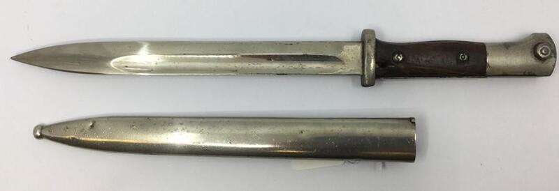 WW1 Imperial German S84/98 Bayonet. Chrome plated single edged fullered ...