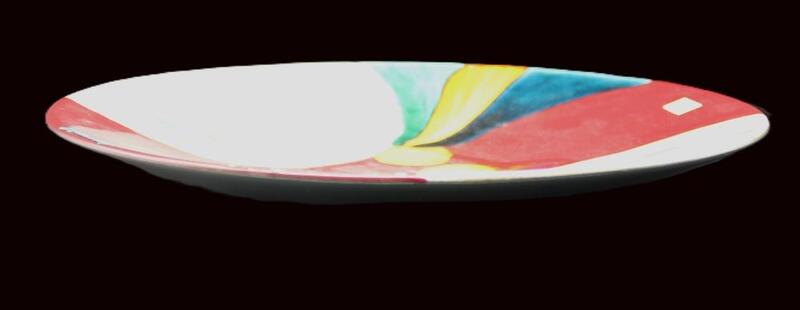 Poole pottery 'Aurora' pattern charger diameter approx 41cm. Marks to ...