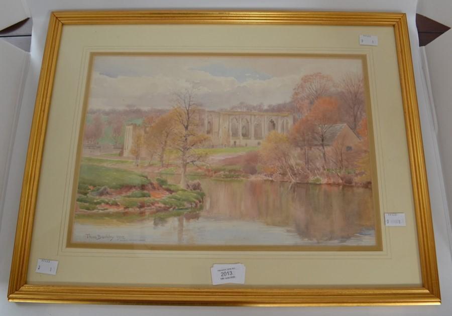 Thomas Bushby (1861-1918), East Abbey, Yorks, watercolour, 26.5 x 39cm ...