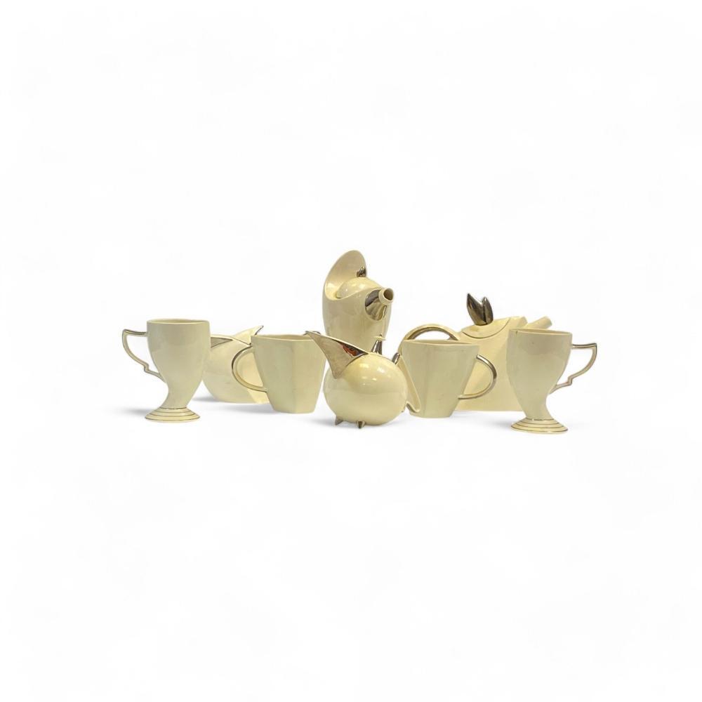 A Cosmic Design Works Art Deco style tea and coffee service, in cream ...
