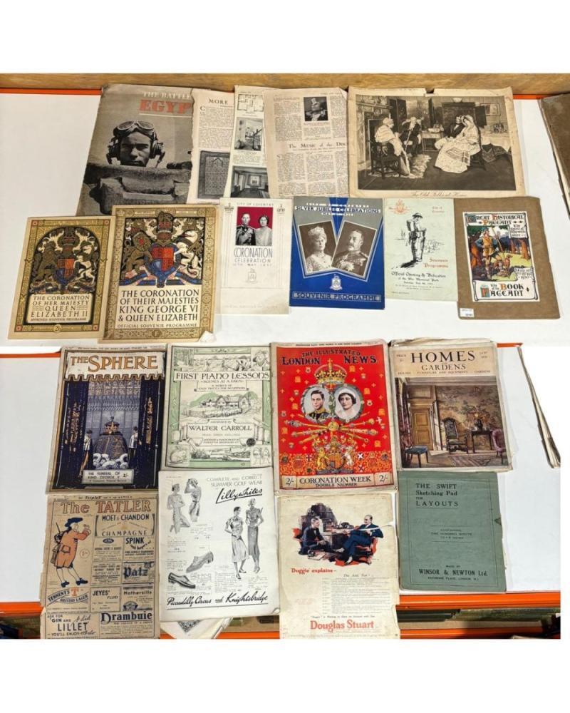 Various vintage ephemera to include a May 9th 1937 Illustrated London ...