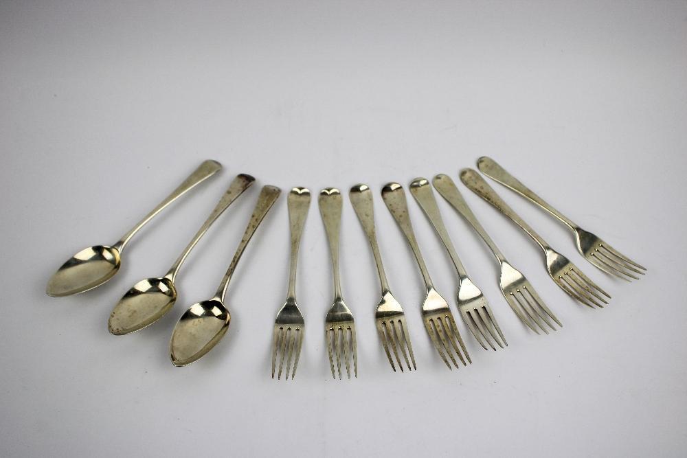 A collection of Silver flat wear , comprising three forks London 1830 ...