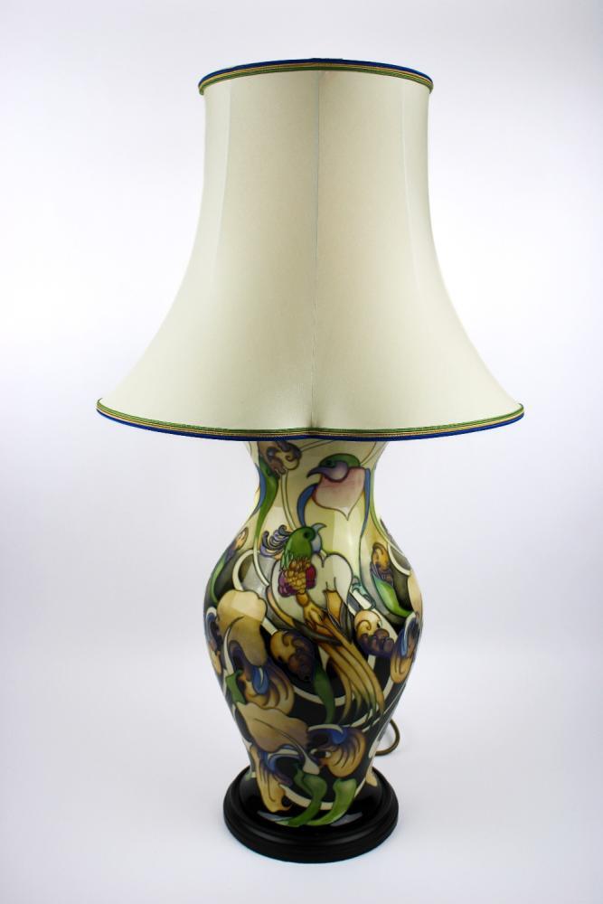 An impressive and rare large Moorcroft table lamp in the Fleur De Luce ...