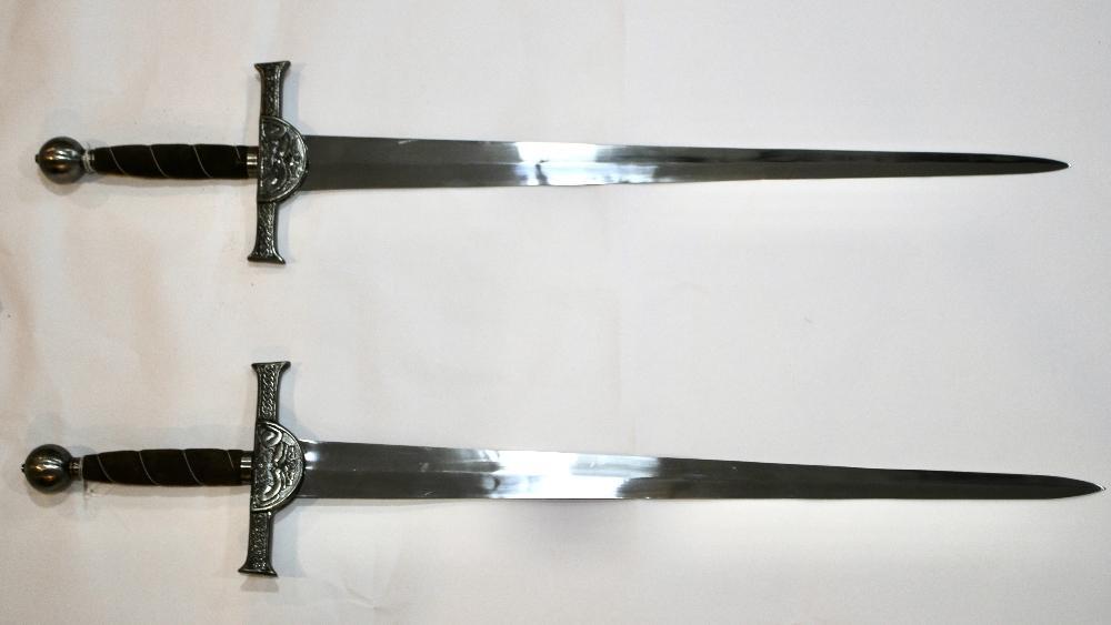 Two MacLeod Swords - Full size reproduction MacLeod broadswords in ...