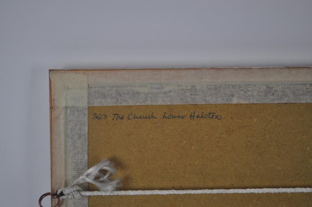 Elizabeth Fishman - The Church Lower Halston, watercolour, inscribed ...