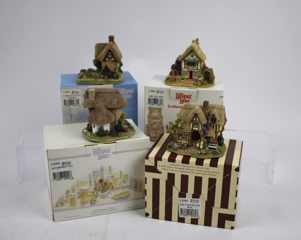 LILLIPUT LANE MODELS - Four boxed assorted Collectors Club Lilliput ...