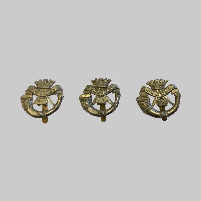 6 Light Infantry Cap Badges. 1st, 2nd, 3rd Volunteer Brigade, Cornwall ...