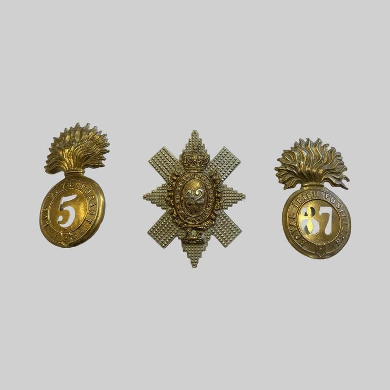 Assorted Glengarry and Cap Badges 3 Royal Fusilier Badges, Glengarry ...