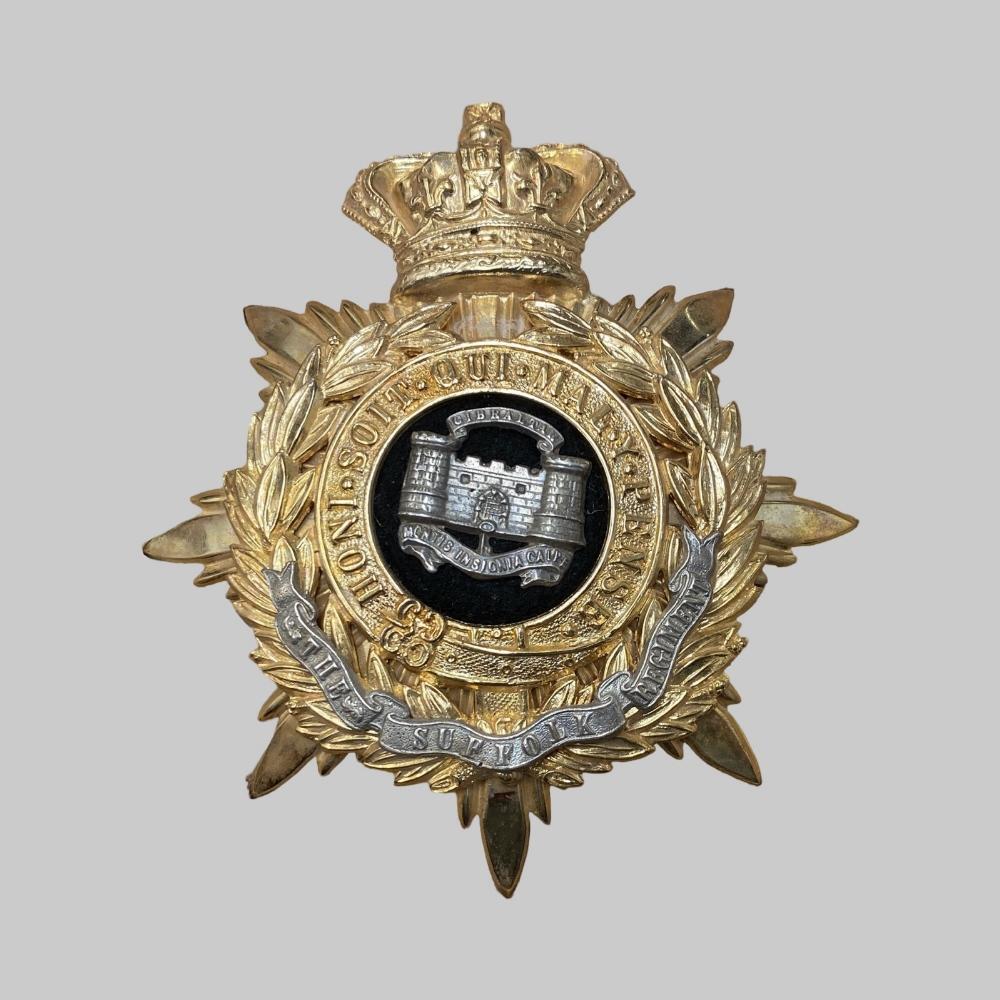 4 Helmet Plates Other Ranks Royal Marines and Devonshire, 2 Victorian ...