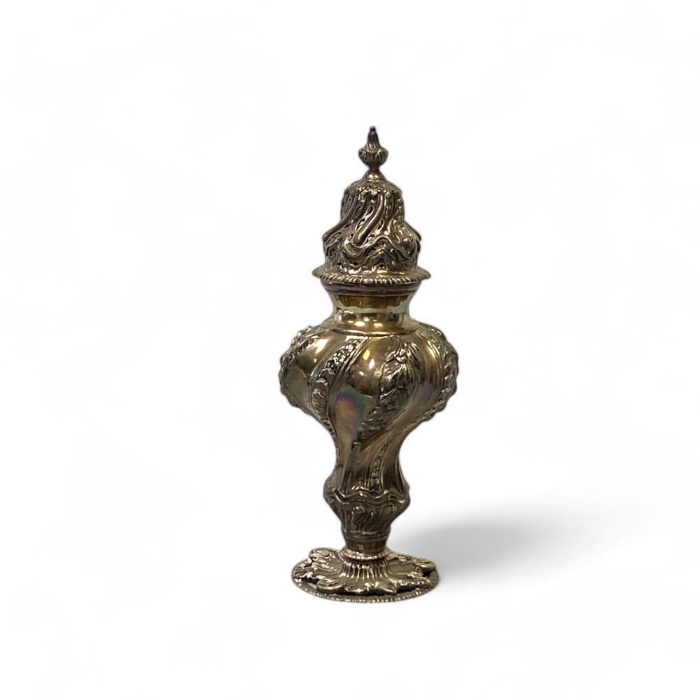 A Victorian silver sugar caster, with hallmarks to the cap for George ...