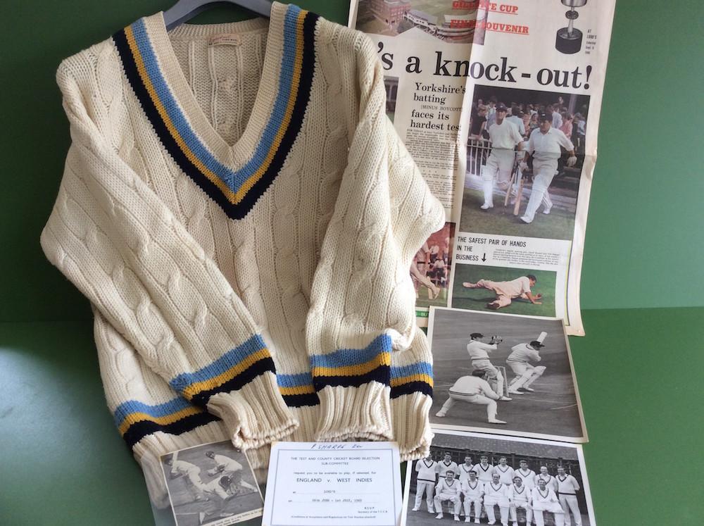 YORKSHIRE CRICKET CLUB JUMPER - BELONGED TO THE LATE PHILIP SHARPE ...