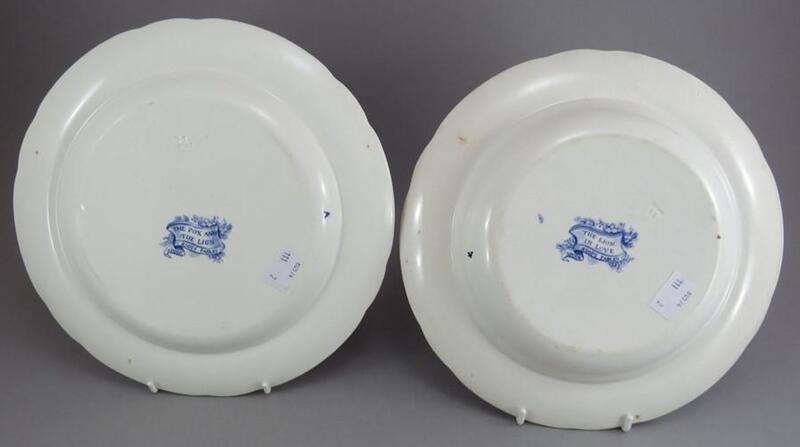 Two early nineteenth century blue and white transfer-printed Spode ...