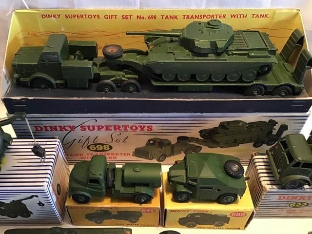 Dinky: A collection of assorted boxed and unboxed Dinky military ...