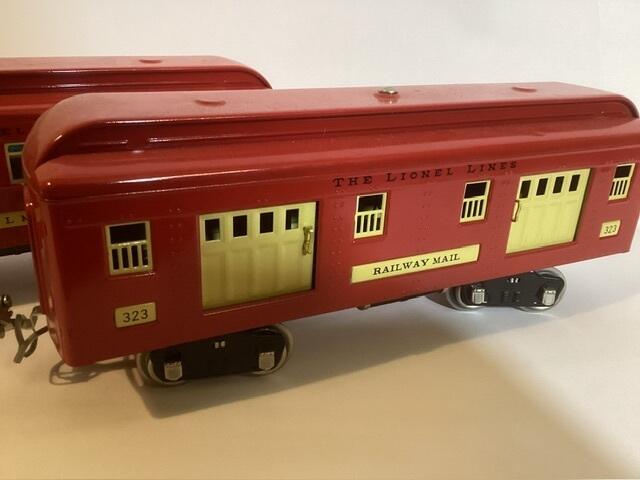 Lionel standard railway interest Gauge 325 observation red livery train ...