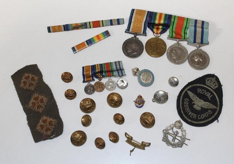 Royal Observer Corps collection of memorabilia to include medals, bars ...