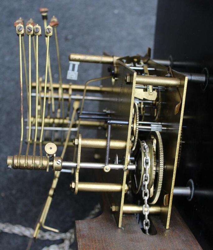 A French Art Deco longcase clock having three train striking movement ...