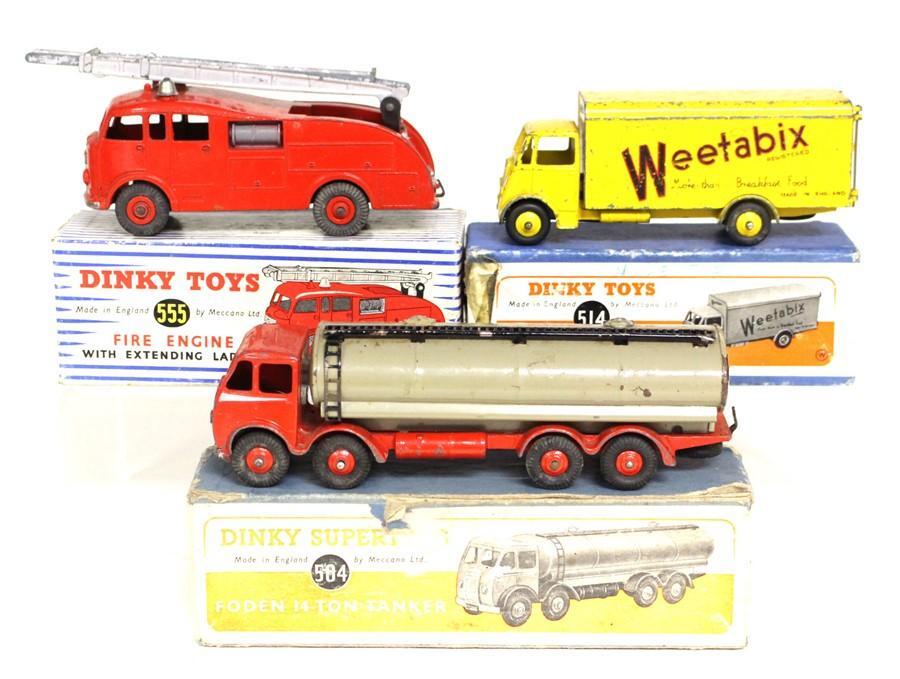 Dinky: A boxed Dinky Toys, Guy Van, 514, yellow body, Weetabix livery ...