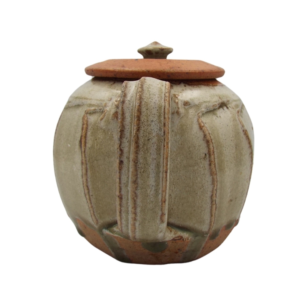 Richard Batterham (1936 - 2021) stoneware cut sided form teapot and ...