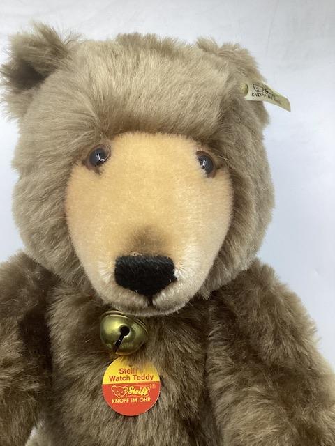 Steiff German Fine teddy bear rare watch teddy bear with his marbled ...