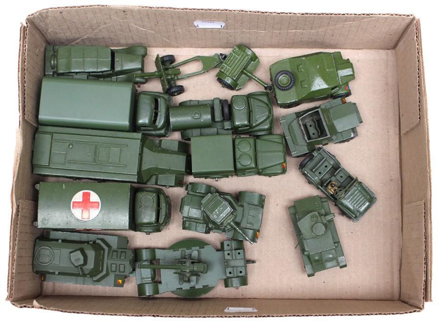 Dinky: A collection of assorted unboxed, playworn Dinky military ...