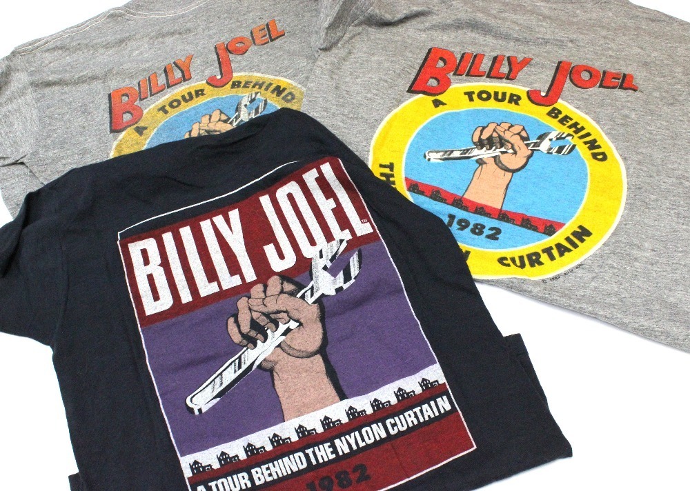 BILLY JOEL - Nylon Curtain Tour T-Shirts 1982 x 3. 1. Blue Made by 50/ ...