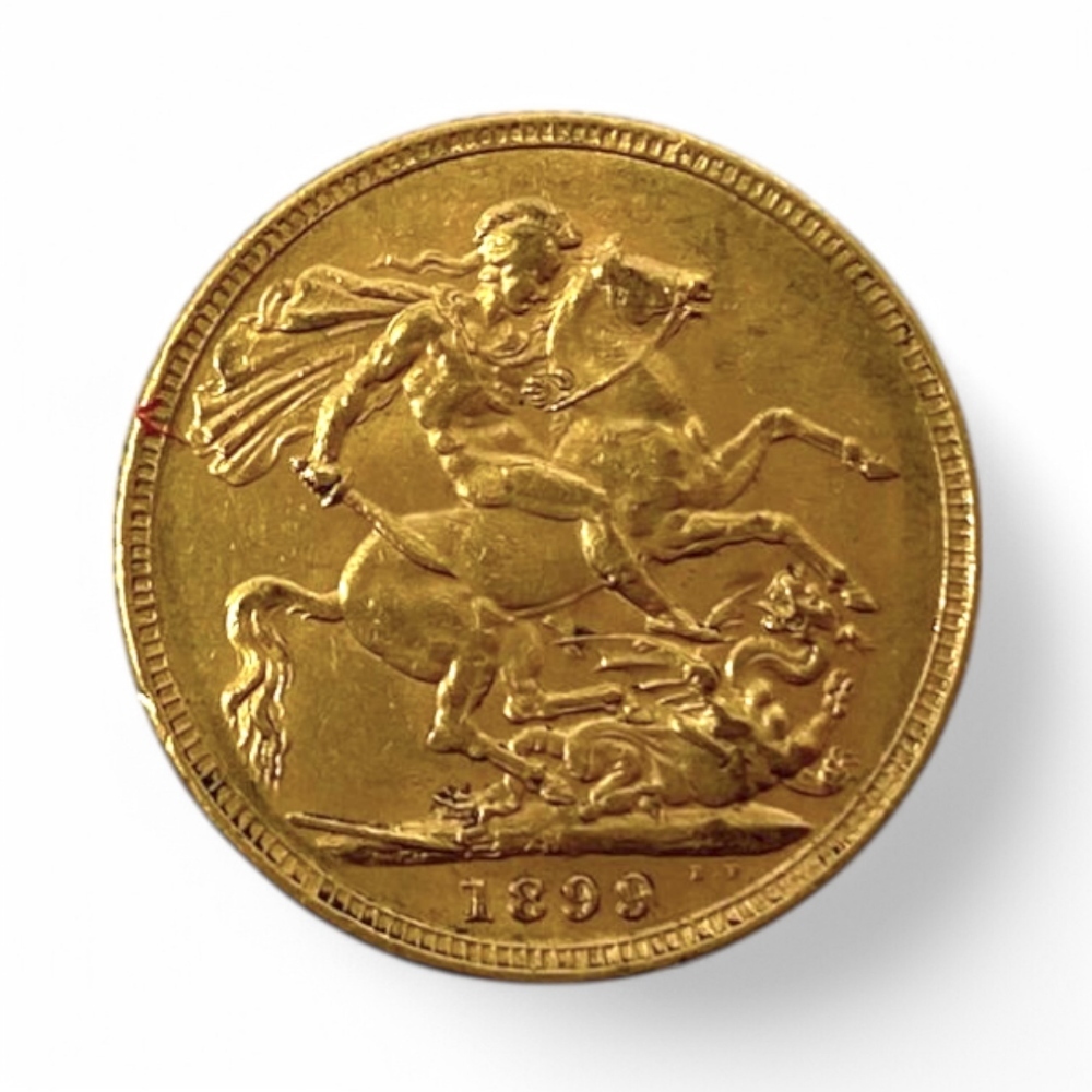 Australia Victoria Veiled Head 1899 Gold Sovereign Melbourne Mint Mark