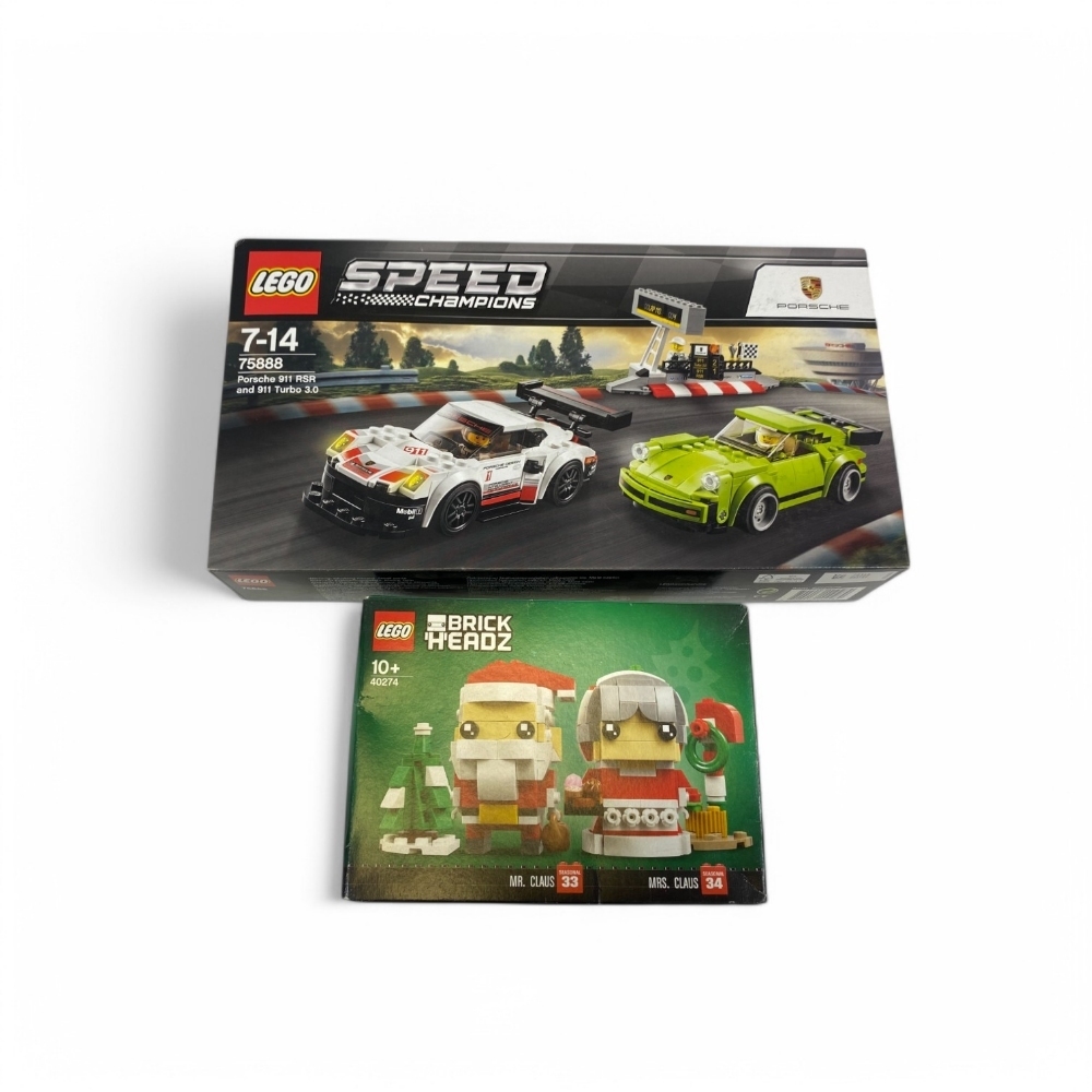 Two Lego sets, 75888 Speed Champions and 40274 Mr and Mrs Claus, both ...